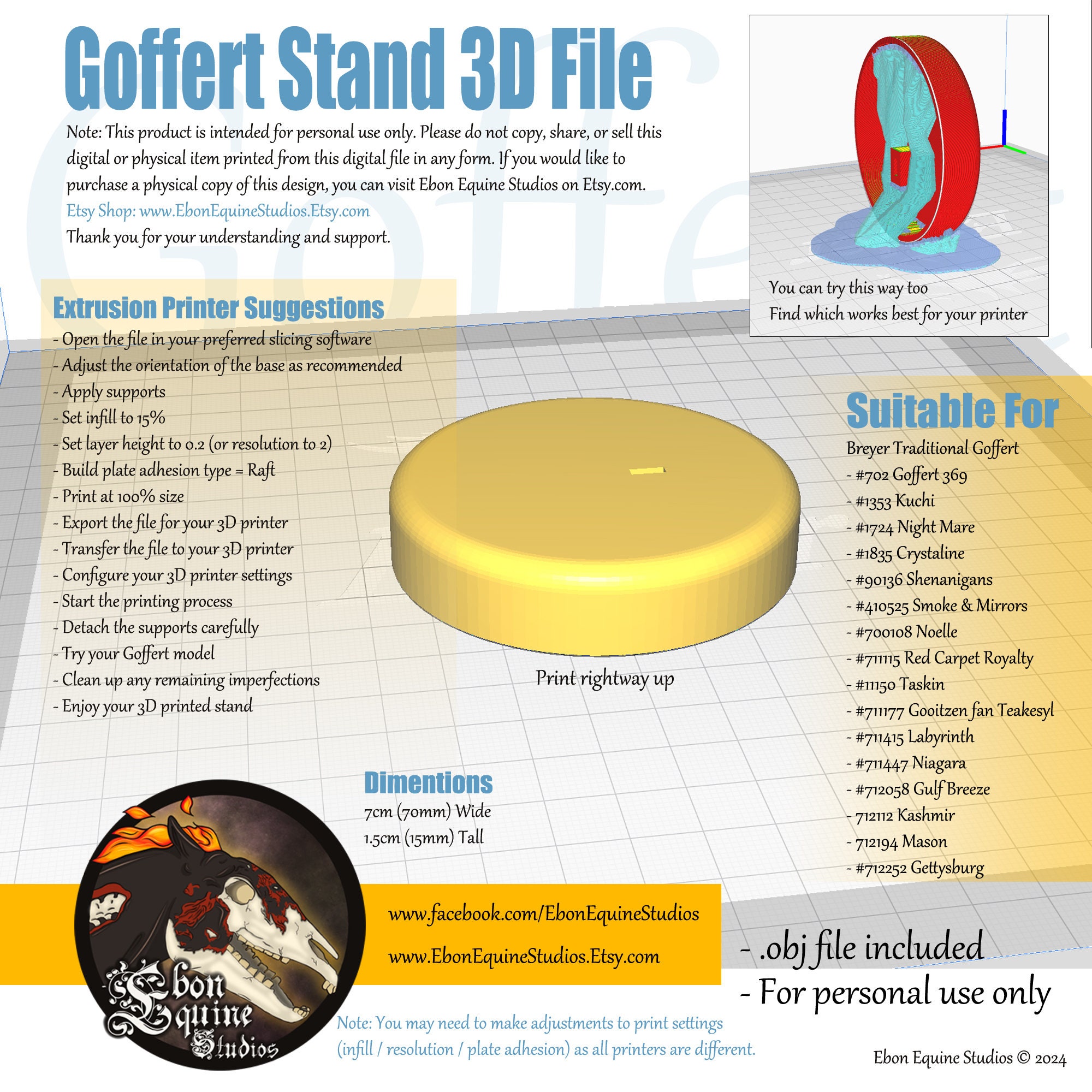Breyer Goffert Model Horse Stand Replacement (digital Download) - Etsy
