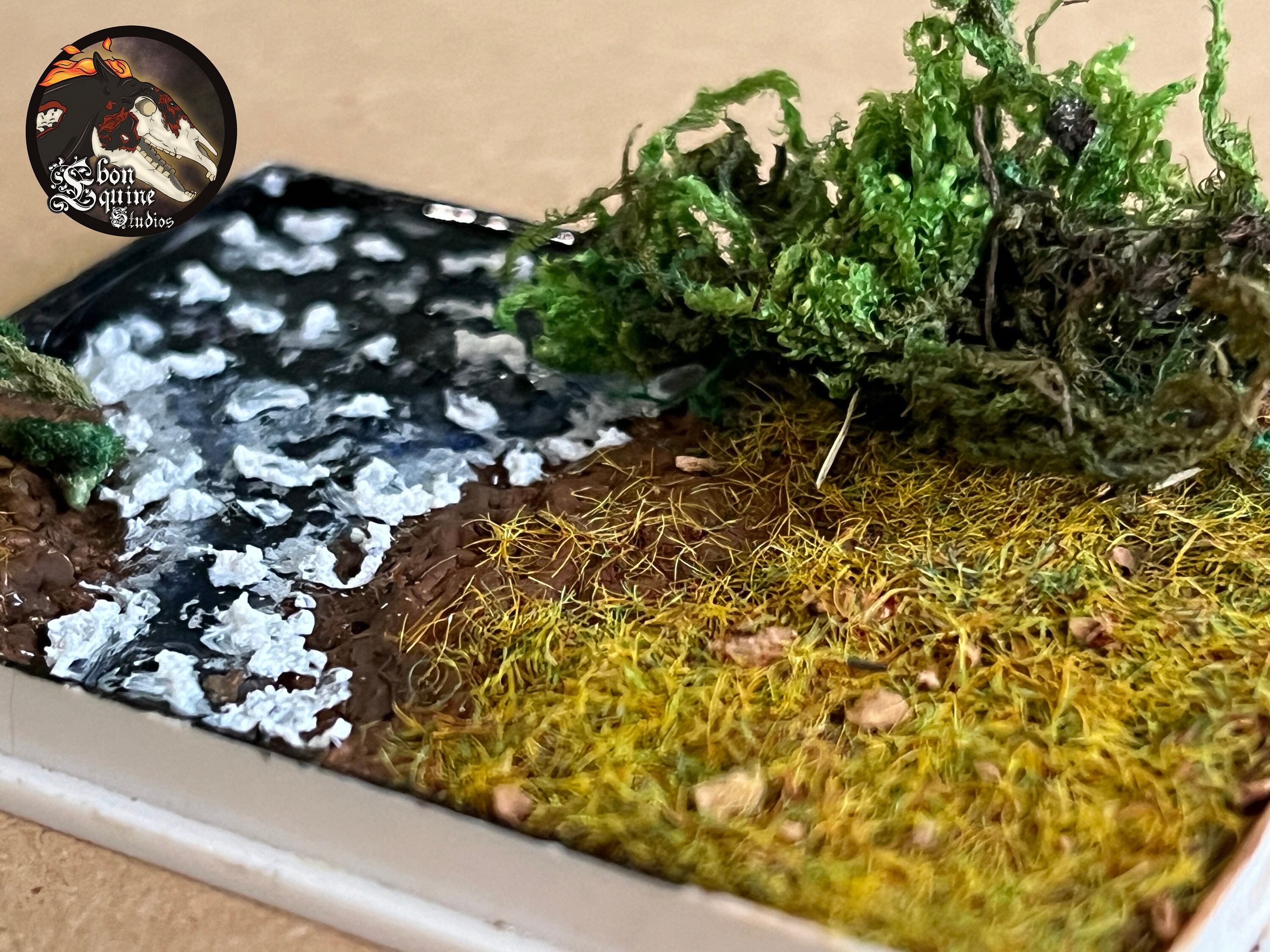 Micro Mini Model Horse Diorama Display Box Stream Scene - Etsy