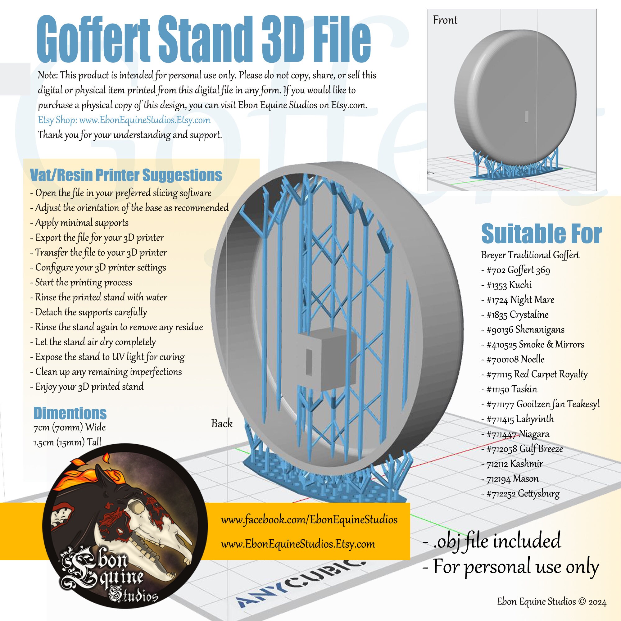 Breyer Goffert Model Horse Stand Replacement (digital Download) - Etsy
