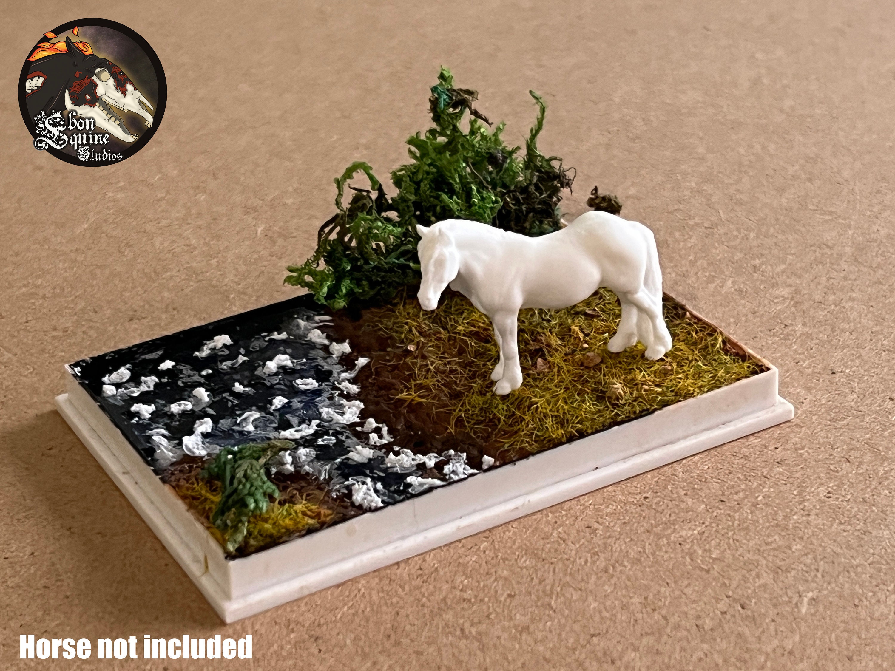 Micro Mini Model Horse Diorama Display Box Stream Scene - Etsy