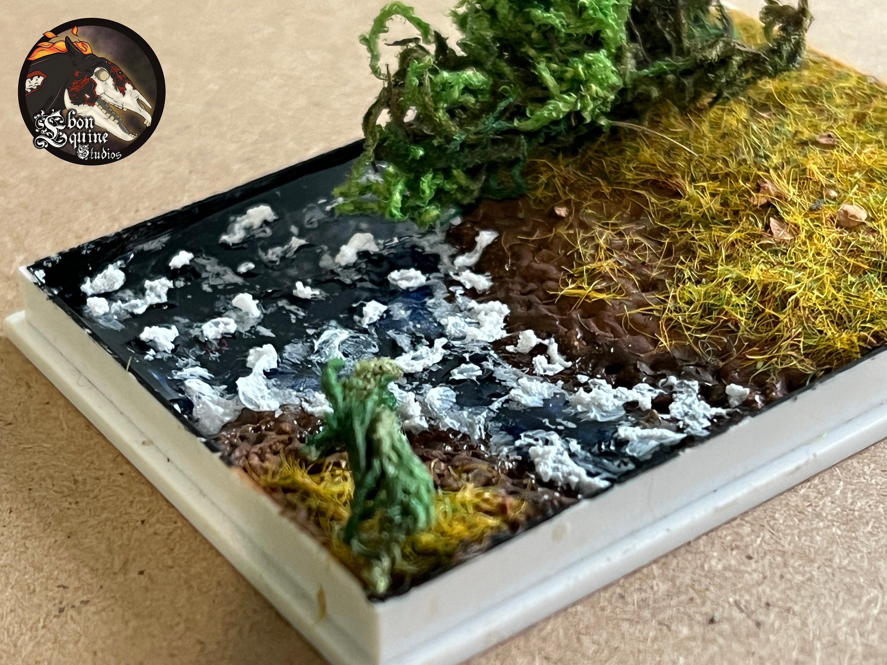 Micro Mini Model Horse Diorama Display Box Stream Scene - Etsy
