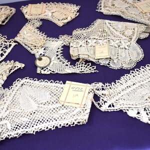 Old Store Stock of Lace Collars. Beautiful Handwork. Store Labels ...
