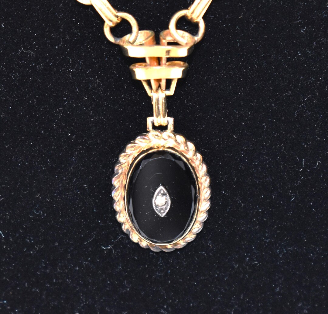 Victorian Mourning Jewelry Set in Beautiful Condition. 12K Gold Filled ...