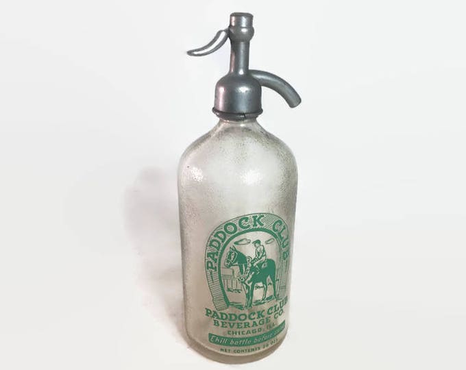 Paddock Club Beverage Co. Seltzer Bottle Vintage Equestrian Barware - Etsy