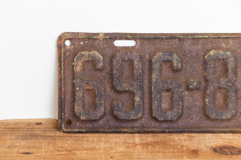 Illinois 1931 Rusty License Plate Vintage Brown Wall Hanging - Etsy