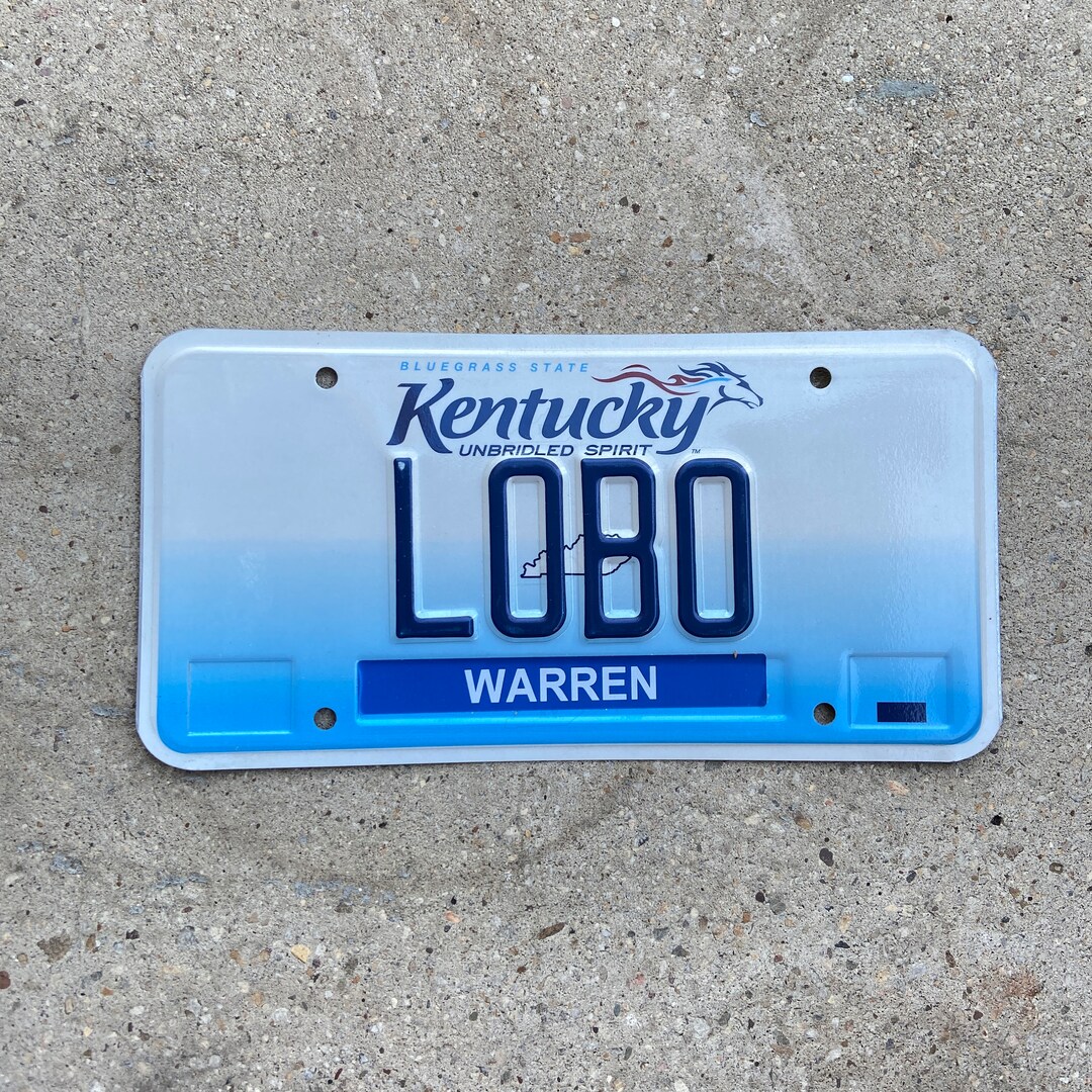 2005 Kentucky Vanity License Plate KY LOBO Wolf Halloween Decor - Etsy