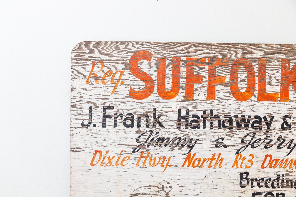 Suffolk Sheep Sign Vintage Hand-painted Wood Farm Sign - Etsy