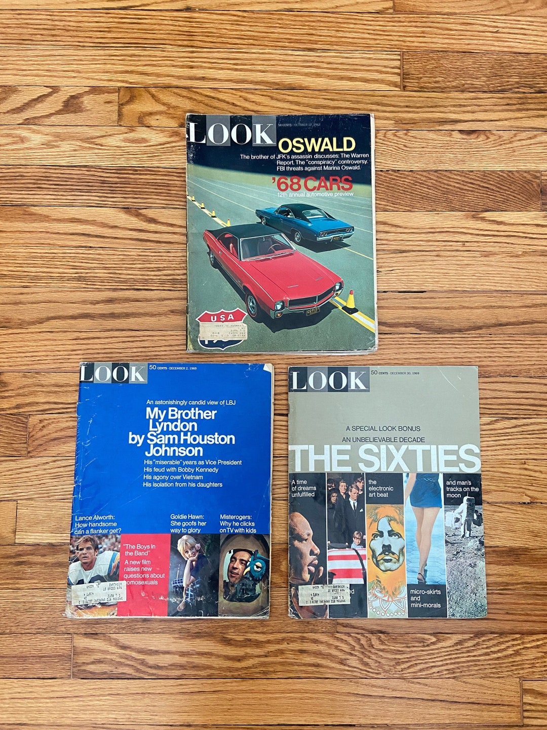 1960s LOOK Magazines Vintage Collectible Paper Ephemera With Car Ads - Etsy