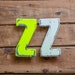 Metal Letter Z Service Station Sign Vintage Chippy Wall Decor Initial ...