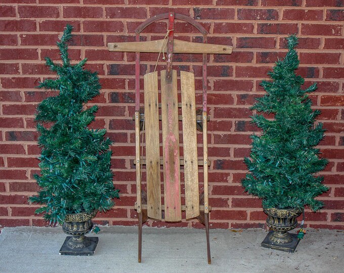 Gladding Champion Fastrack Wood Sled Vintage Holiday Decor - Etsy