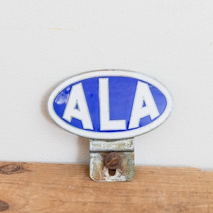 ALA Radiator Badge Vintage Porcelain Enamel Automotive Legal ...