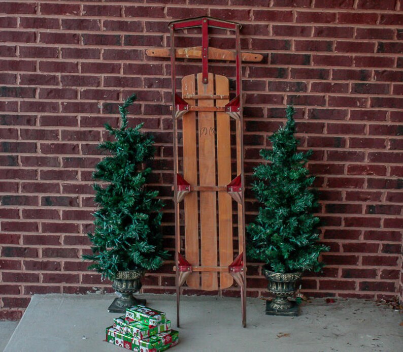 American Clipper Wood Sled Vintage Gladding Sled Christmas | Etsy