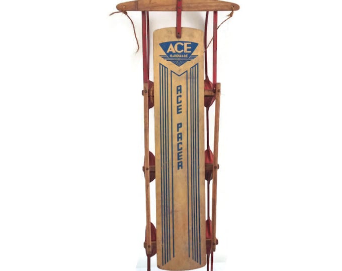 Ace Pacer Vintage Ace Hardware Wooden Sled - Etsy