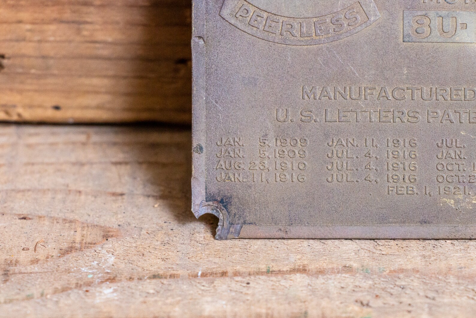 Peerless Motor Car Co Motor Number Brass Plate Plaque Vintage Wall ...