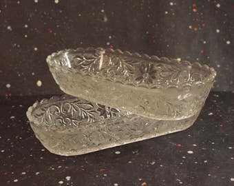 Indiana Glass Sandwich Pattern Tray - Etsy