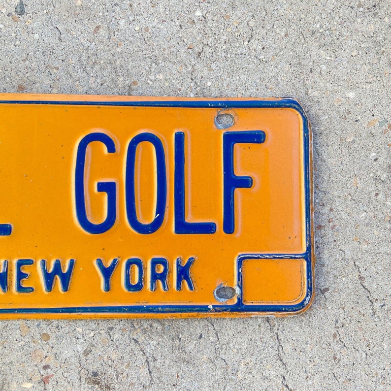 1973 to 1986 New York Vanity License Plate NY AL GOLF Golfing - Etsy