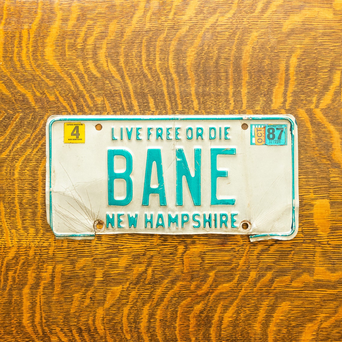 1979 New Hampshire Vanity License Plate BANE Vintage Super - Etsy