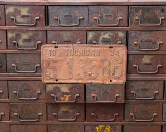 Oregon 1934 Rusty License Plate Vintage Brown Wall Hanging Decor - Etsy