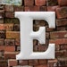 White Letter E Porcelain Vintage Wall Hanging Decor Initials - Etsy