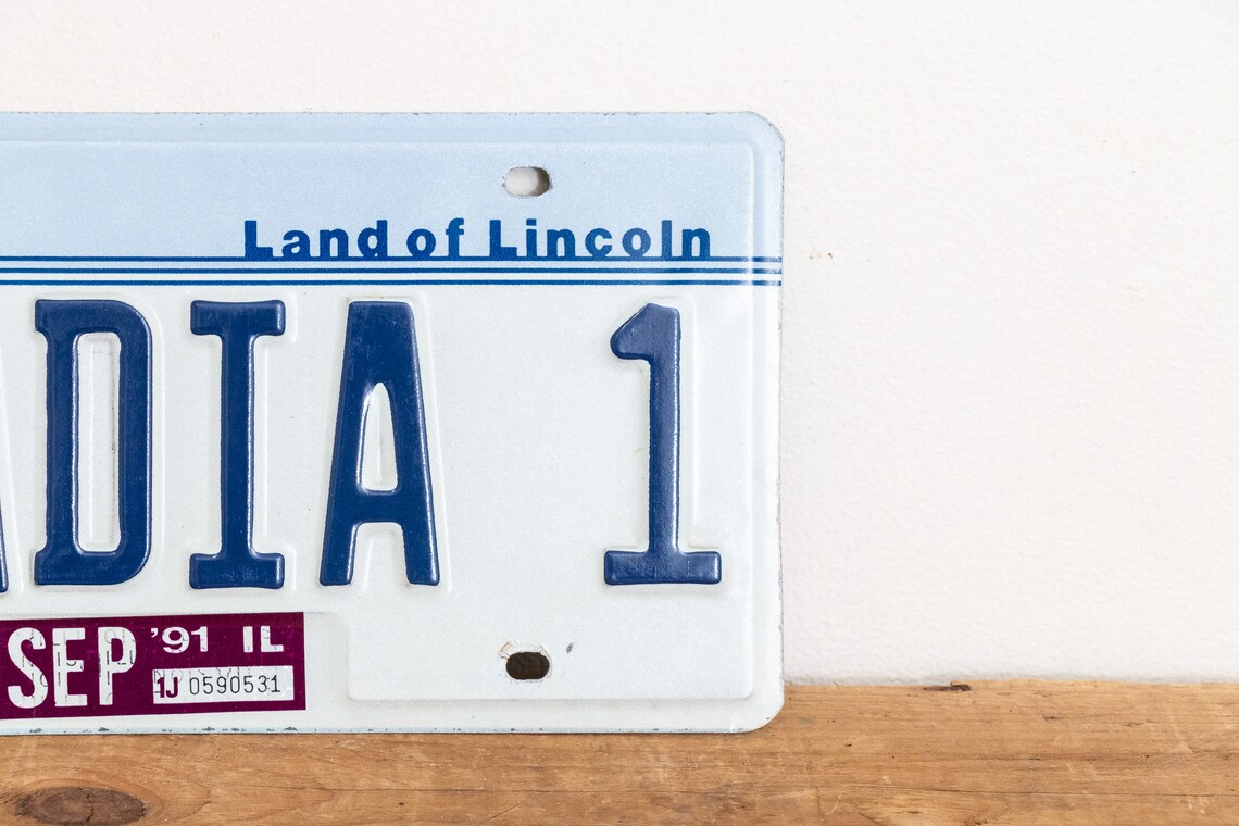 ACADIA 1 Illinois Vanity License Plate Vintage National Park | Etsy