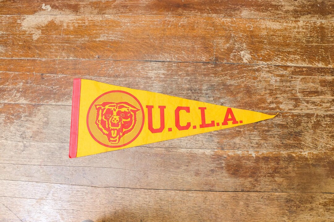 Ucla Felt Pennant Vintage Large Gold College Grad Decor - Etsy