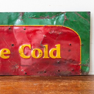 Coca-cola Ice Cold Sign Vintage Coke Embossed Red and Green Wall Decor ...