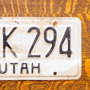 1976 Utah License Plate Vintage Black and White Wall Decor KAK 294 - Etsy