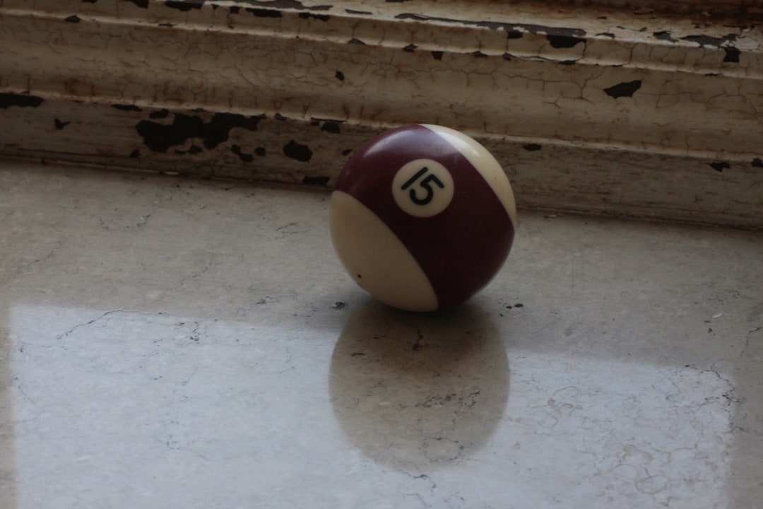 Lucky Number 15 Maroon Vintage Billiard Pool Ball - Etsy