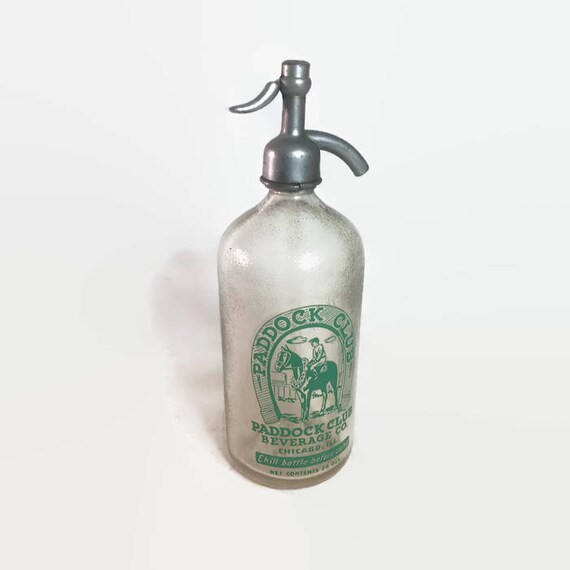 Paddock Club Beverage Co. Seltzer Bottle Vintage Equestrian | Etsy