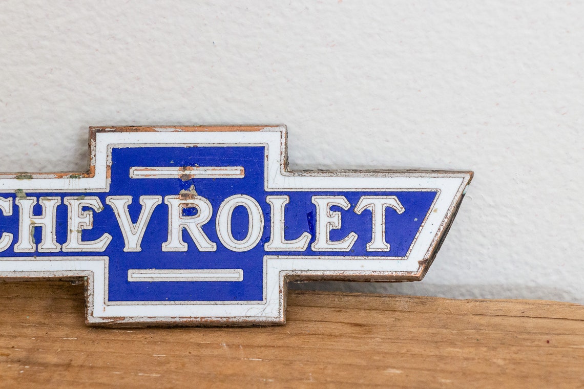 Chevy Radiator Badge Vintage Porcelain Enamel Chevrolet - Etsy