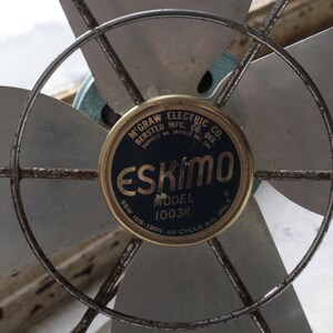 Eskimo Vintage Desktop Fan Model 1003R - Etsy