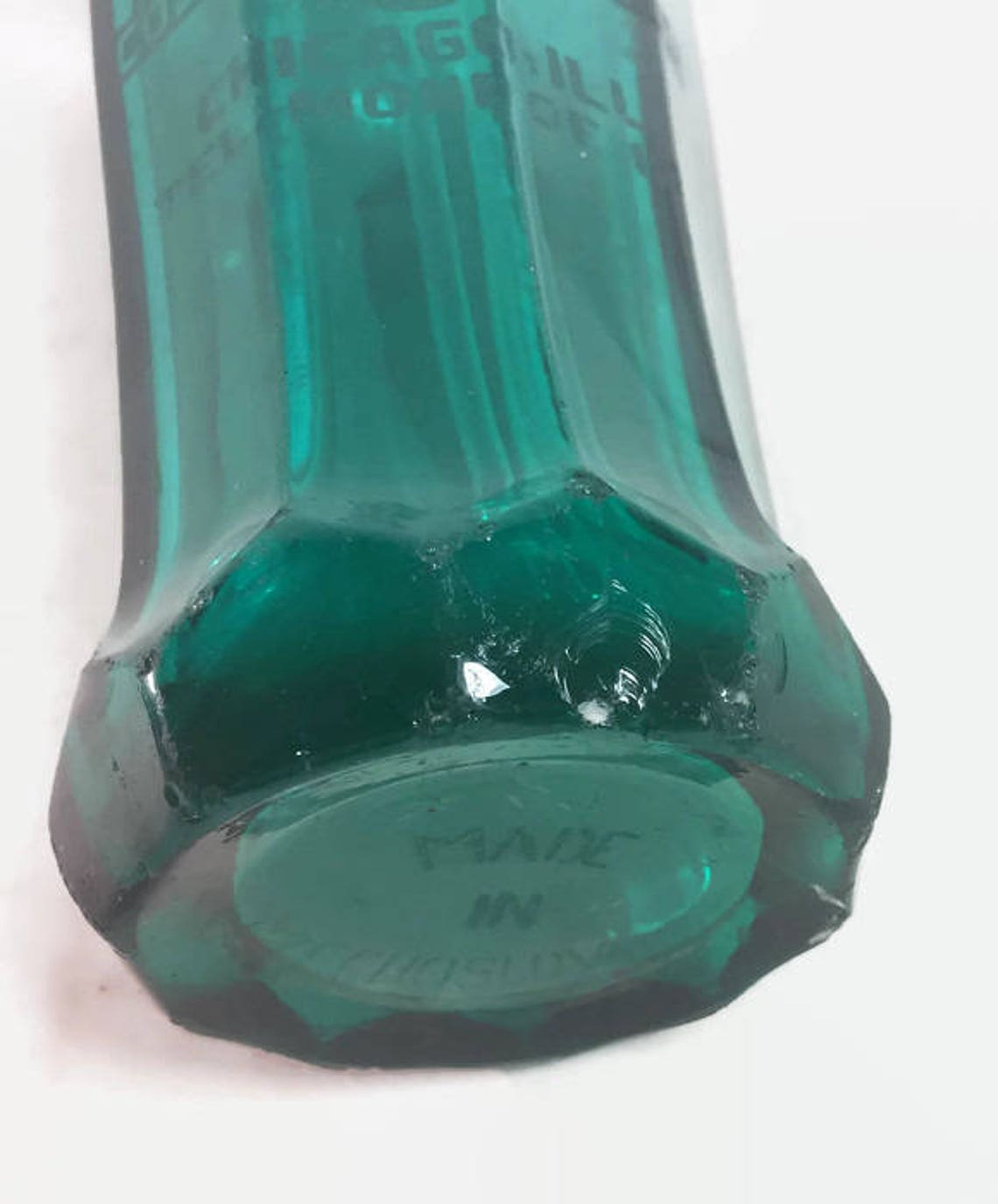 Aqua Paneled Sparkling Seltzer Water Bottle Vintage Barware | Etsy