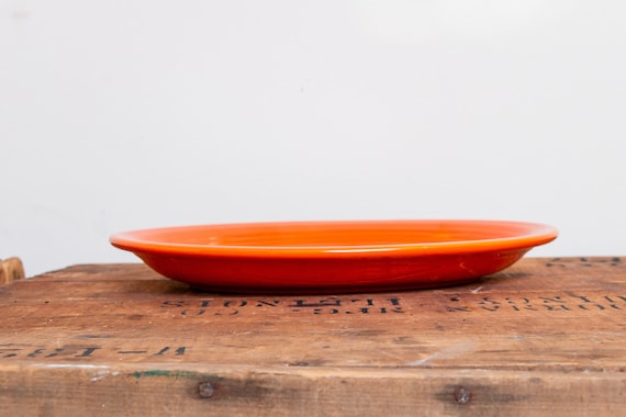 Red Orange Fiestaware Platter Vintage Kitchenware Oval Plate Original ...