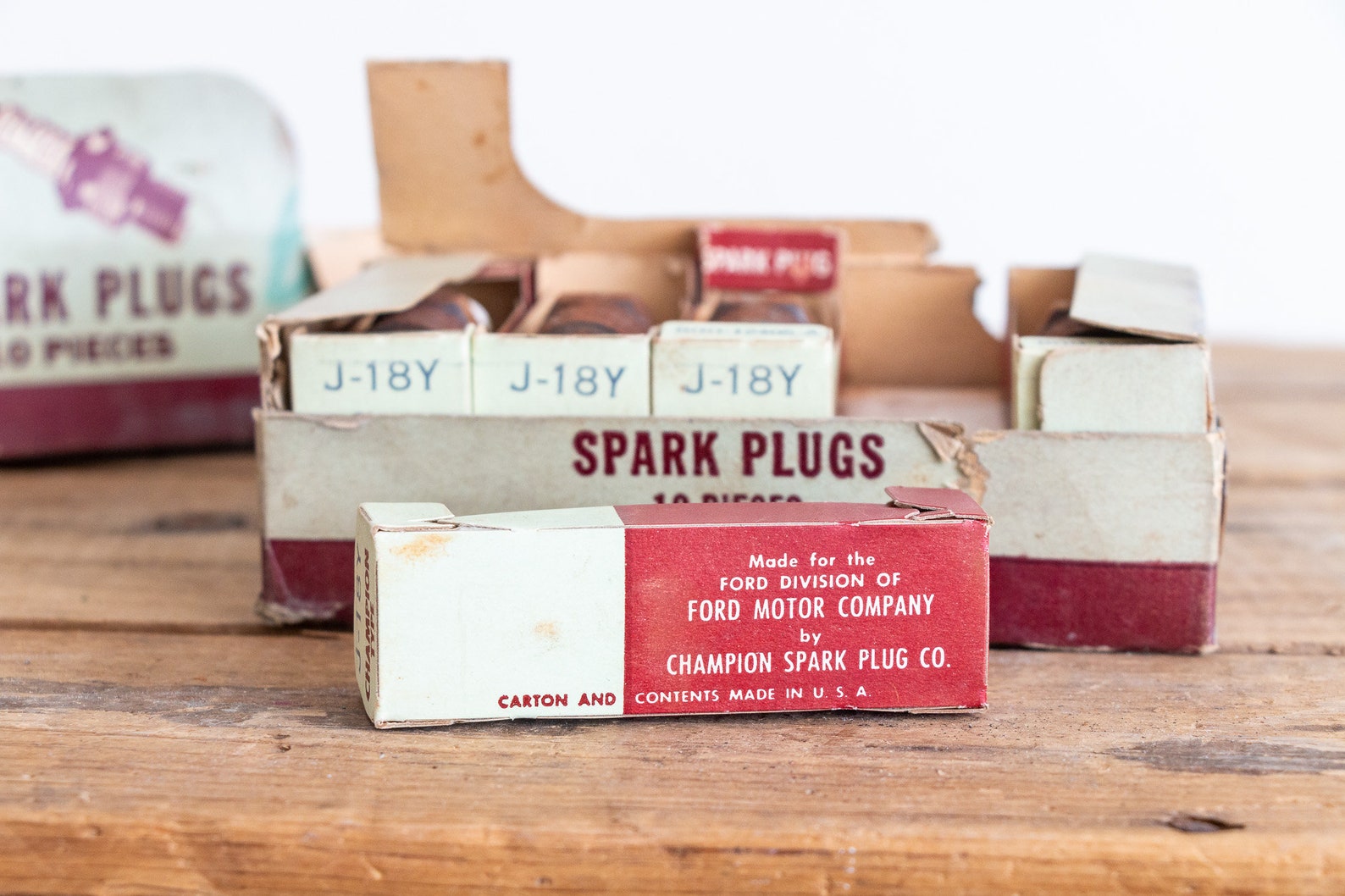 Ford Champion Spark Plug J18-Y Box Vintage NOS Auto Advertising - Etsy