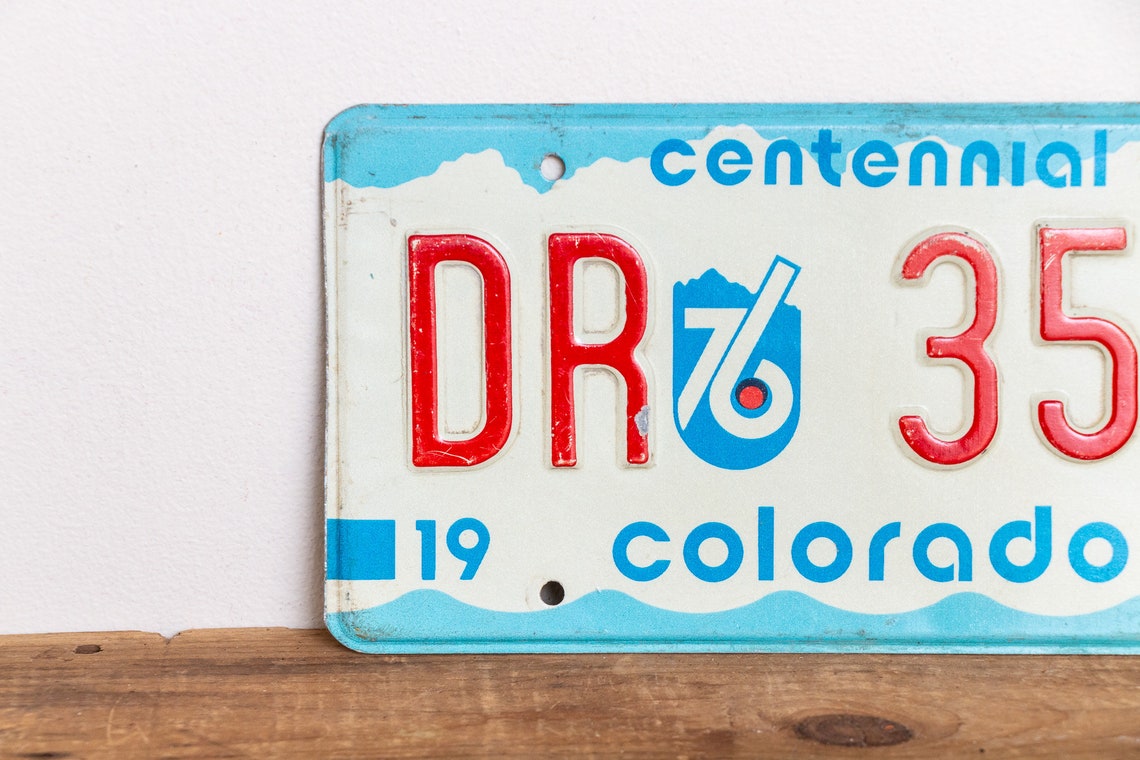Colorado Centennial License Plate Vintage 1975 CO Wall Decor - Etsy