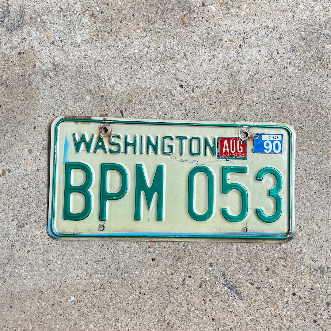 1968 Washington License Plate BPM 053 DMV Clear YOM Beats per Minute - Etsy
