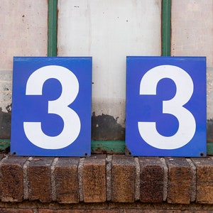 Blue and White Porcelain Number Signs Vintage Wall Hanging - Etsy