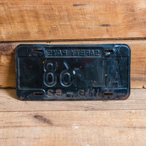 Al 68 Indiana 1962 License Plate Vintage Wall Hanging Decor - Etsy
