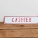 Cashier Sign Vintage Embossed Red and White Wall Hanging Decor - Etsy