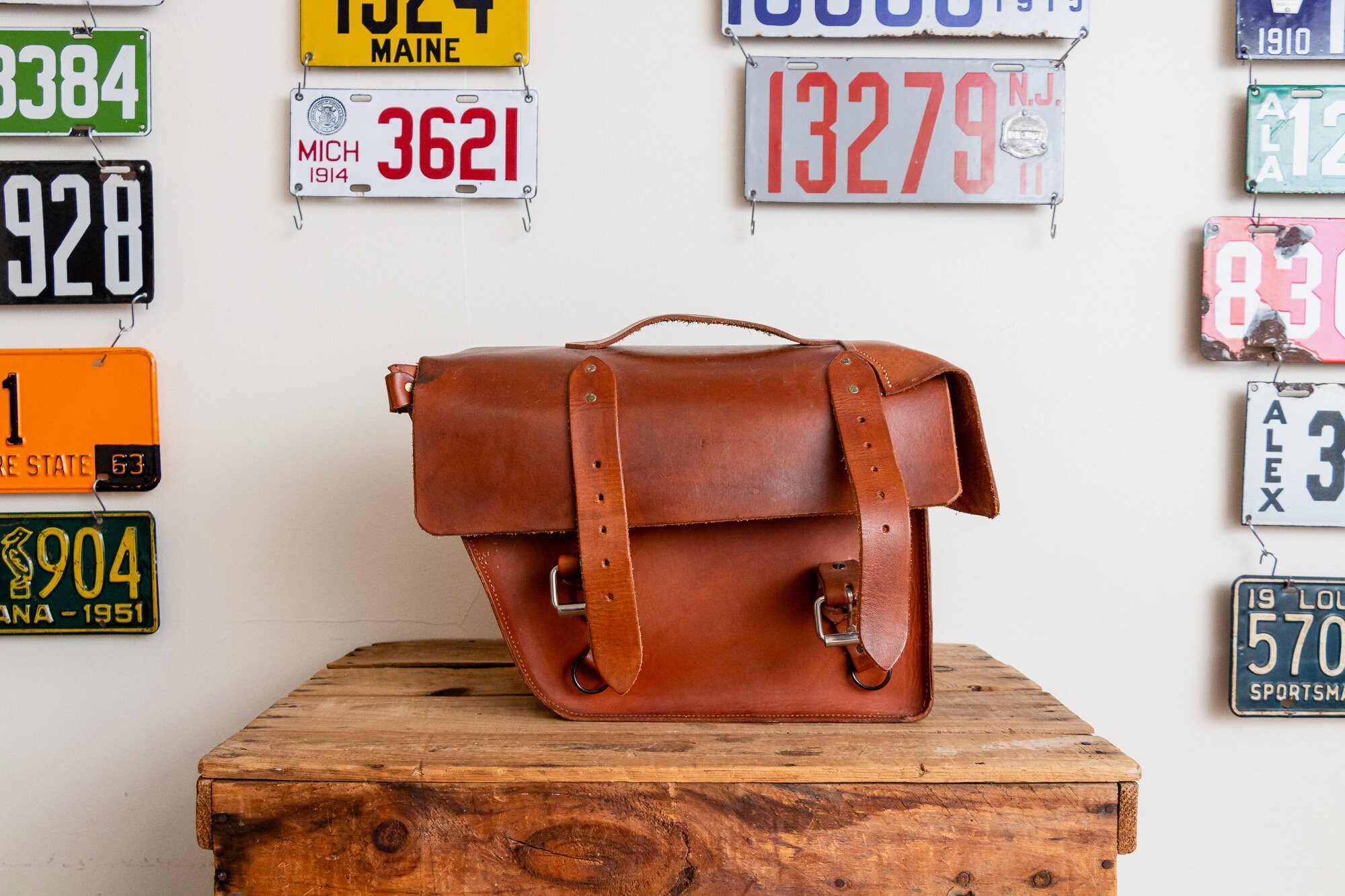 Leather Bike Bag Vintage NOS Bicycle Rear Rack Honey Bourbon - Etsy