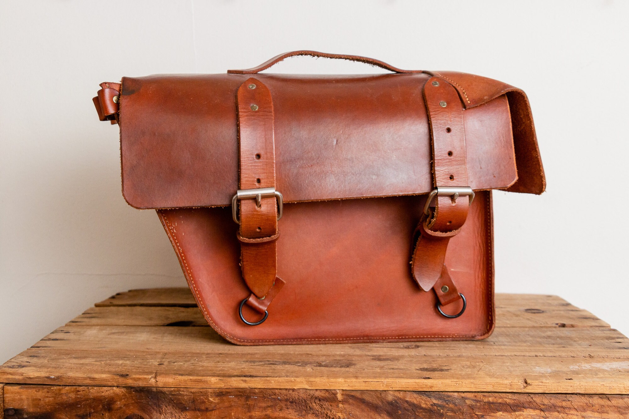 Leather Bike Bag Vintage NOS Bicycle Rear Rack Honey Bourbon - Etsy