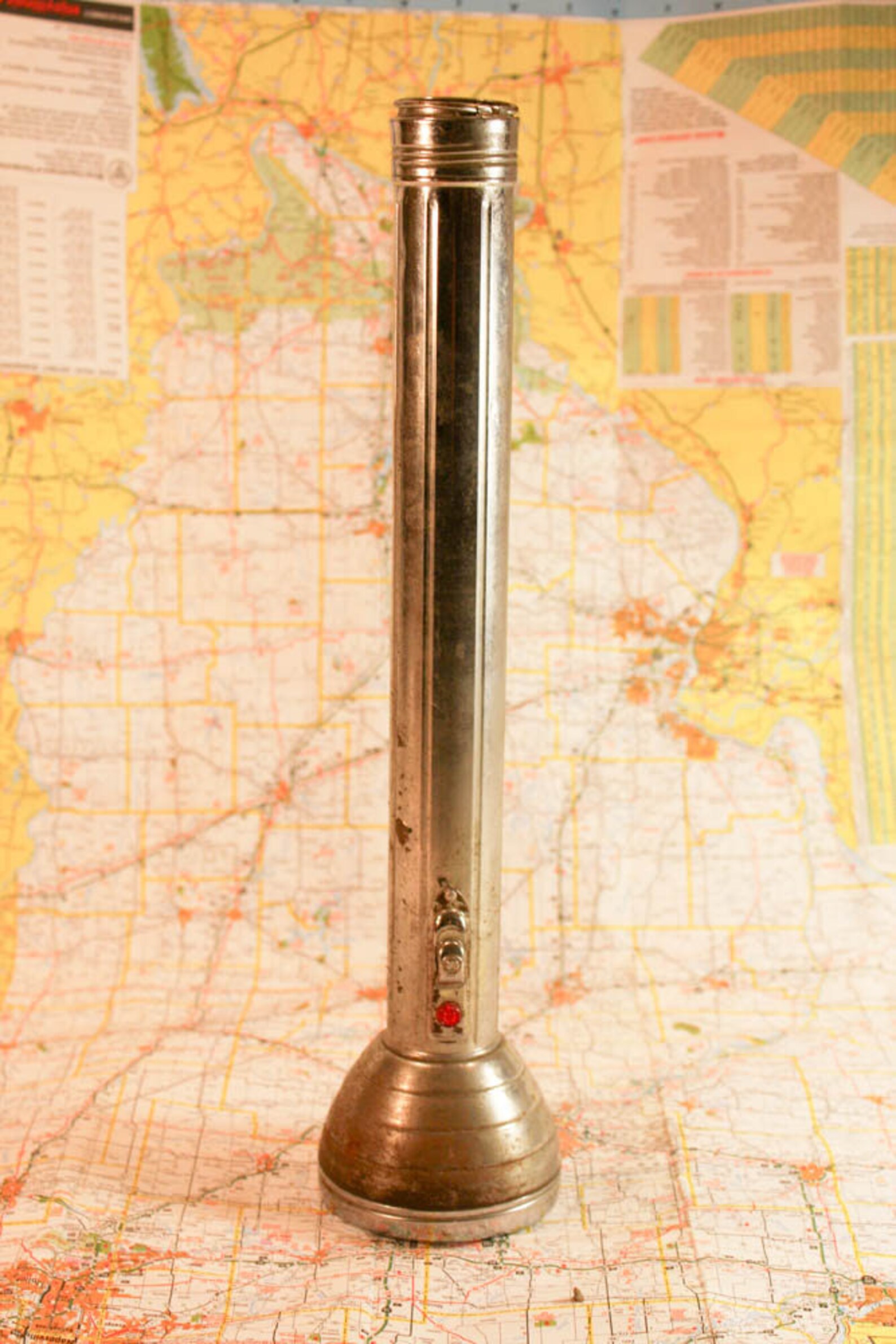 Silver Deville Flashlight Long and Large Vintage Flashlight | Etsy