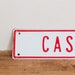 Cashier Sign Vintage Embossed Red and White Wall Hanging Decor - Etsy