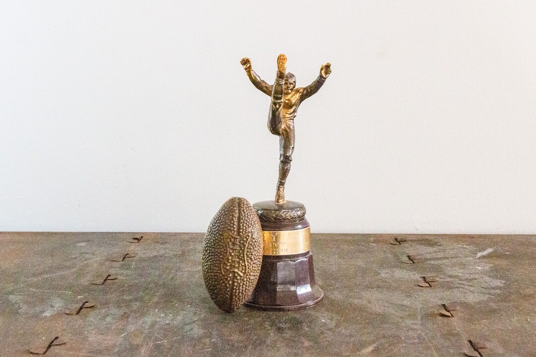 Brass Football Paperweight Vintage Desk Decor - Etsy