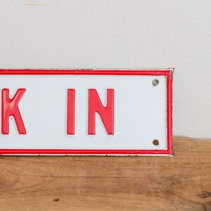 Walk in Sign Vintage Embossed Red and White Wall Hanging Decor - Etsy
