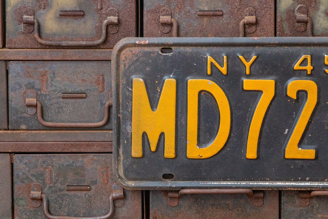 New York 1945 Doctor License Plate Vintage MD Medical Wall - Etsy
