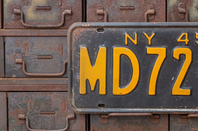 New York 1945 Doctor License Plate Vintage MD Medical Wall - Etsy