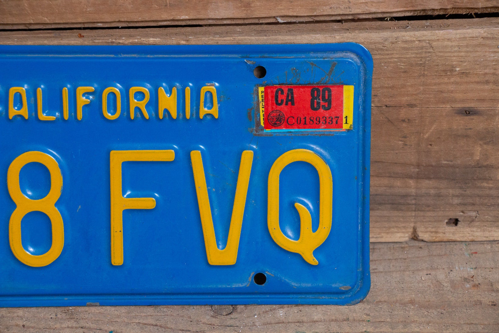 California Mid-century Blue License Plate Vintage Wall Hanging - Etsy