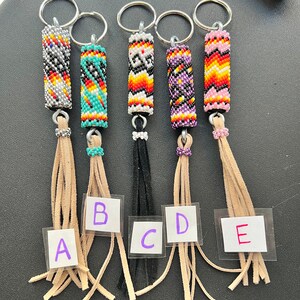 Beaded Native America Indian Keychain, Navajo Keychain, Indian Beaded ...