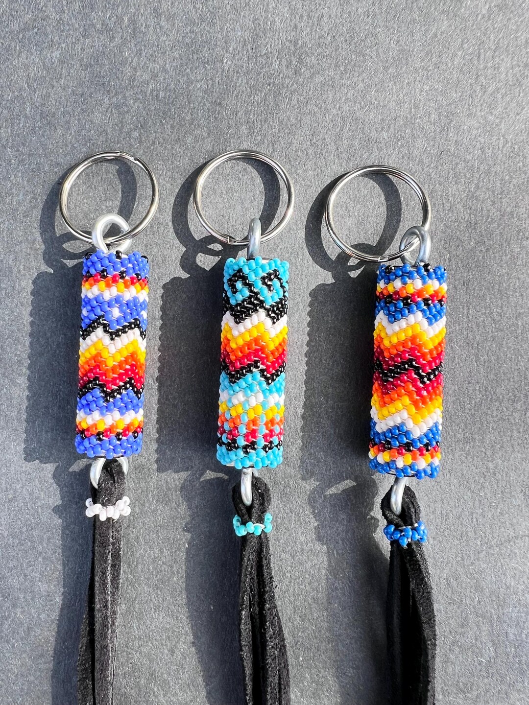 Beaded Navajo Keychain, Keychain, Indian Keyring, Native American ...
